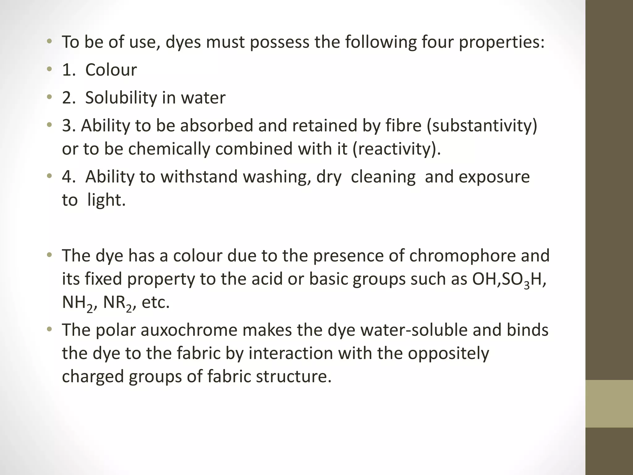 Classification of dyes | PPTX