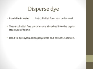 Classification of dyes | PPTX