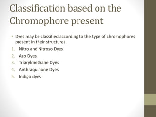 Classification of dyes | PPTX