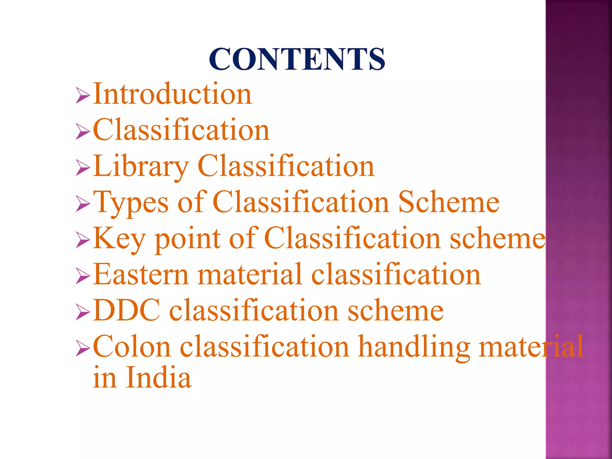 Classification of Eastern material | PPTX