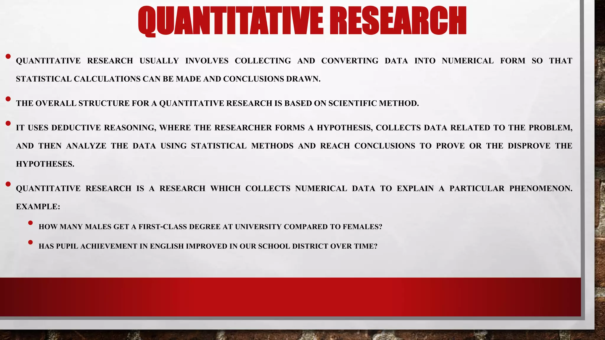 Classification of educational research | PPTX