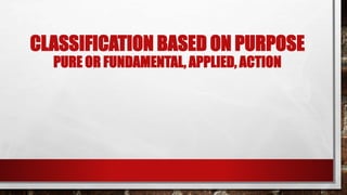 Classification of educational research | PPTX