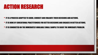 Classification of educational research | PPTX