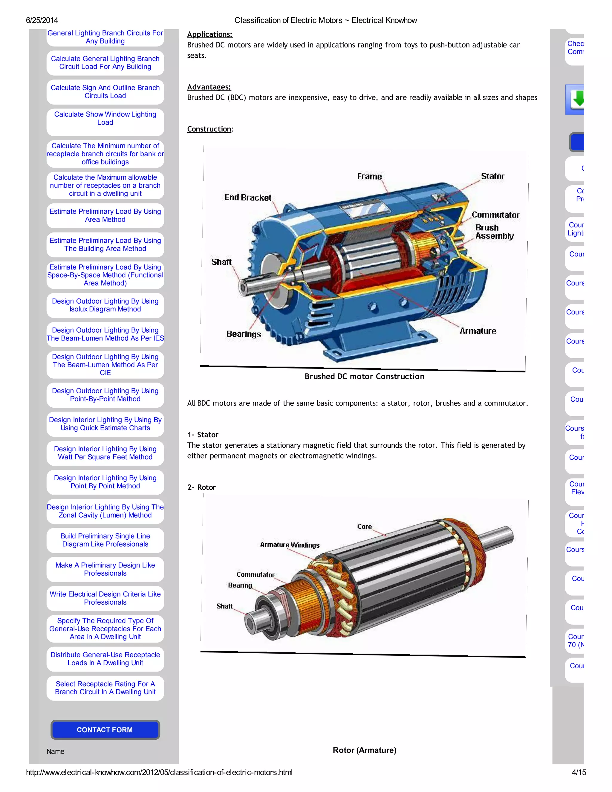 Classification of electric motors | PDF