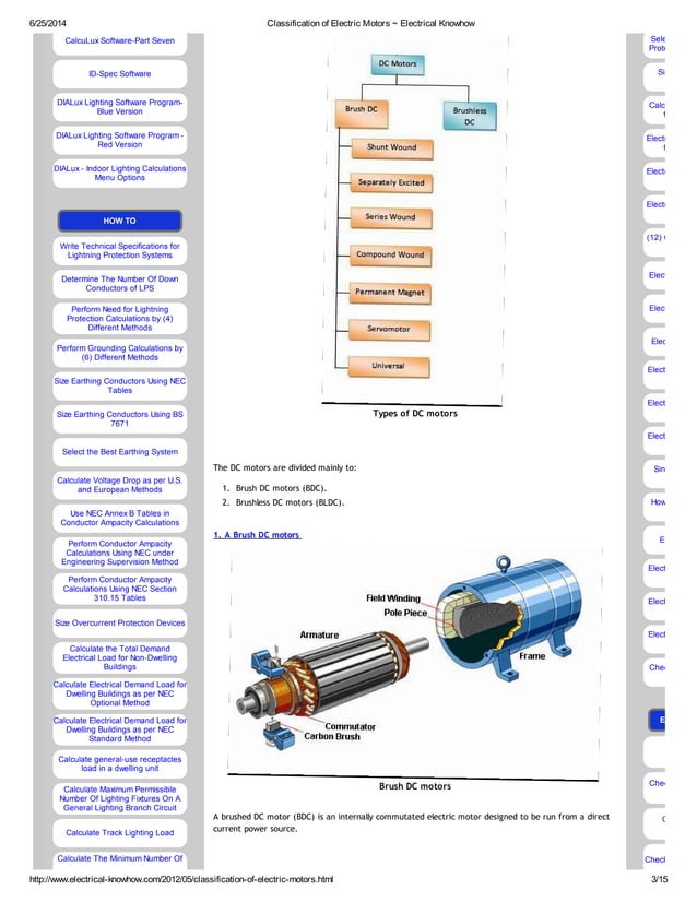 Classification of electric motors | PDF | Radio Control | Hobbies ...