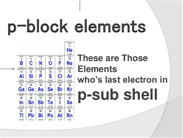 Classification of elements
