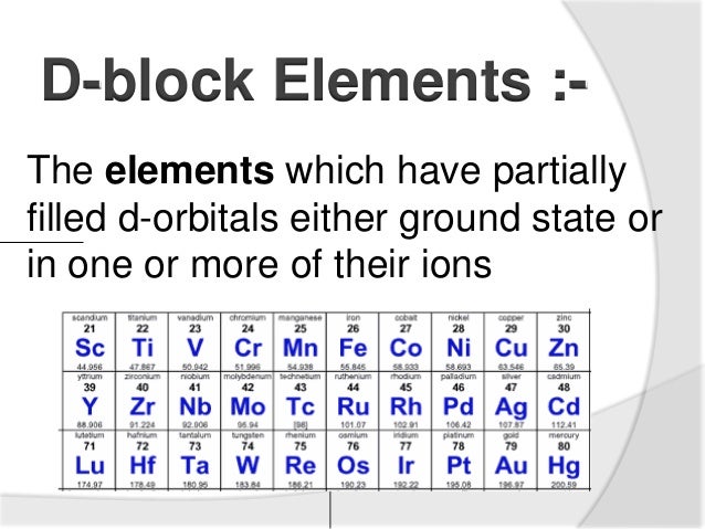Classification of elements