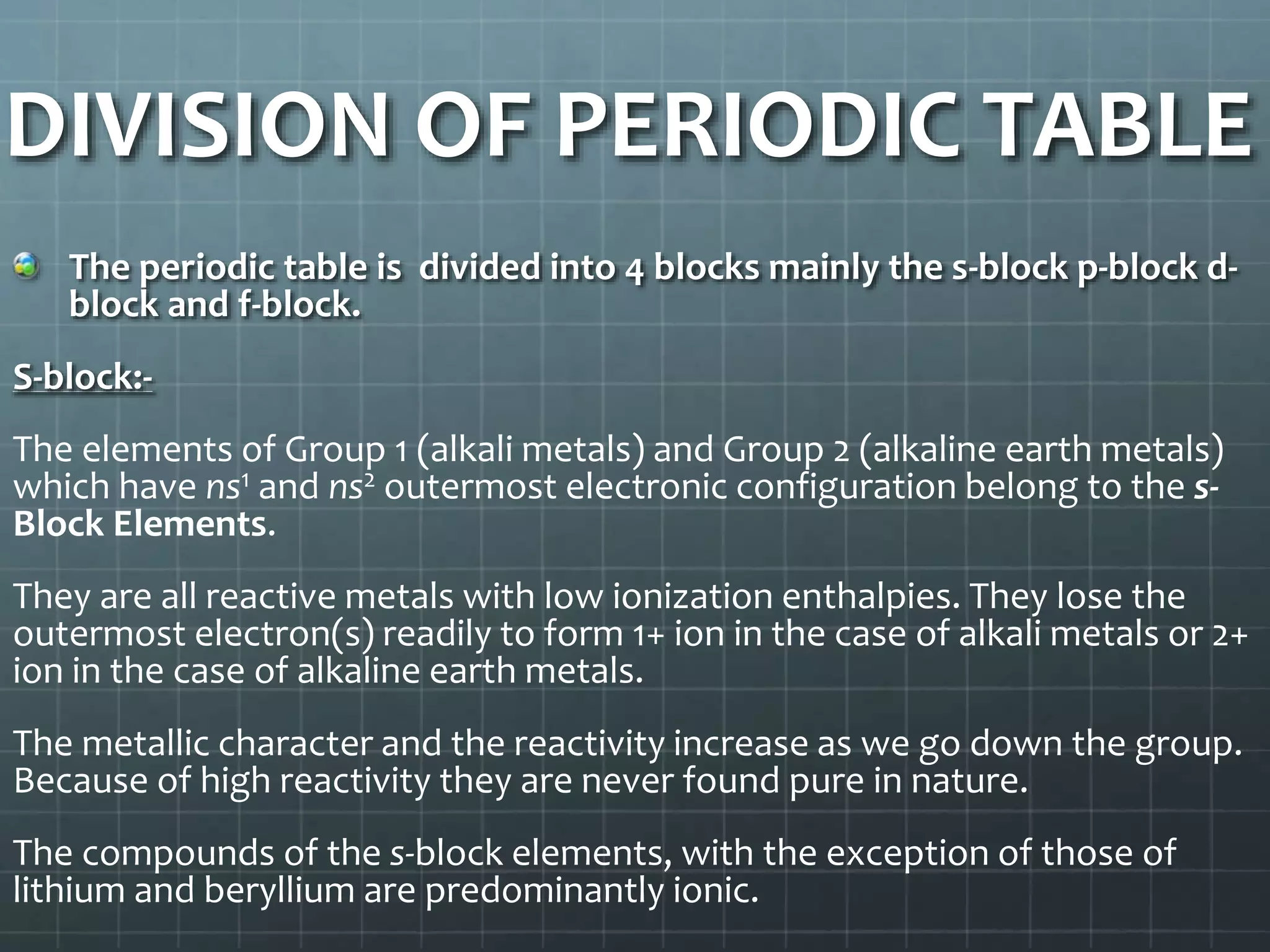 Classification of elements and periodicity in properties class 11th chapter 3 (ncert) | PPTX