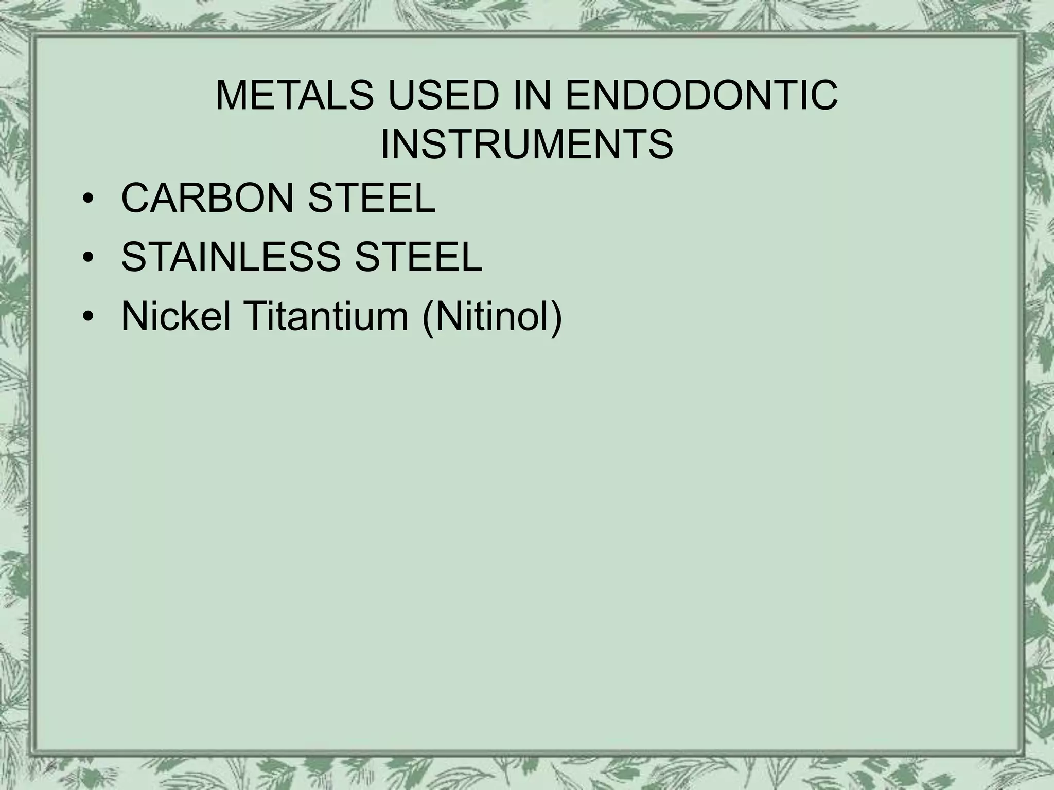 CLASSIFICATION OF ENDO INSTRUMENTS | PPT