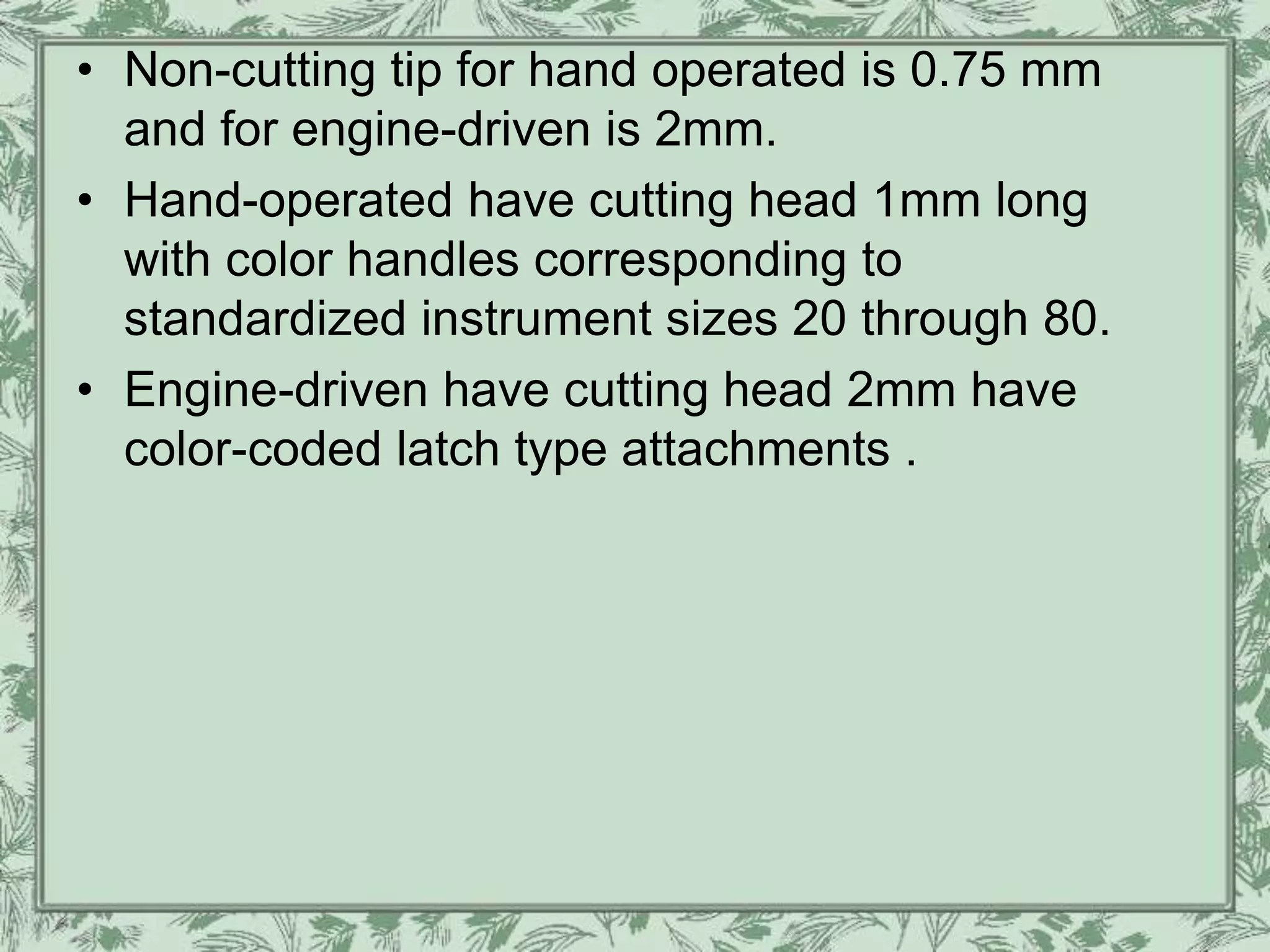 CLASSIFICATION OF ENDO INSTRUMENTS | PPT