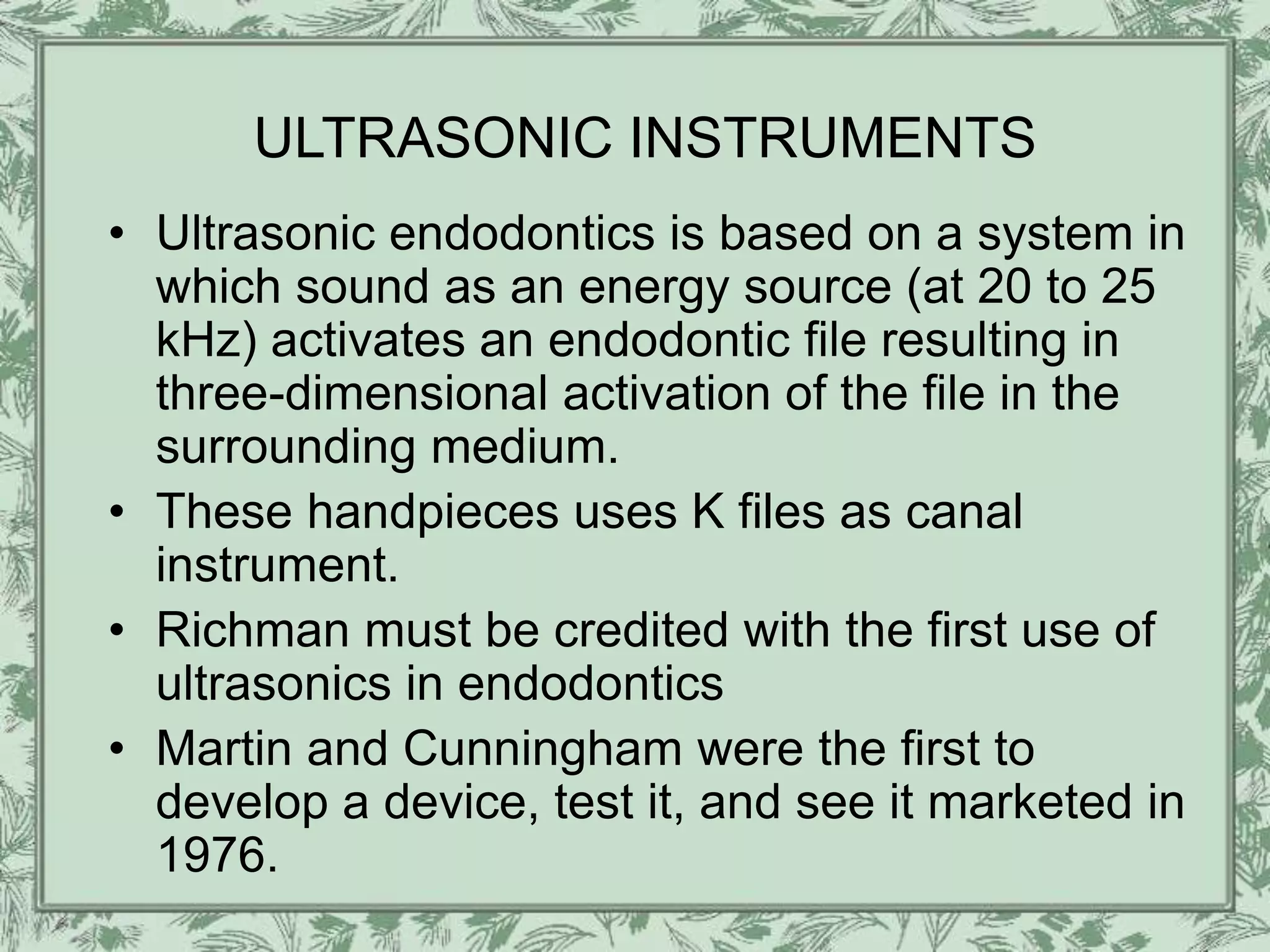 CLASSIFICATION OF ENDO INSTRUMENTS | PPT