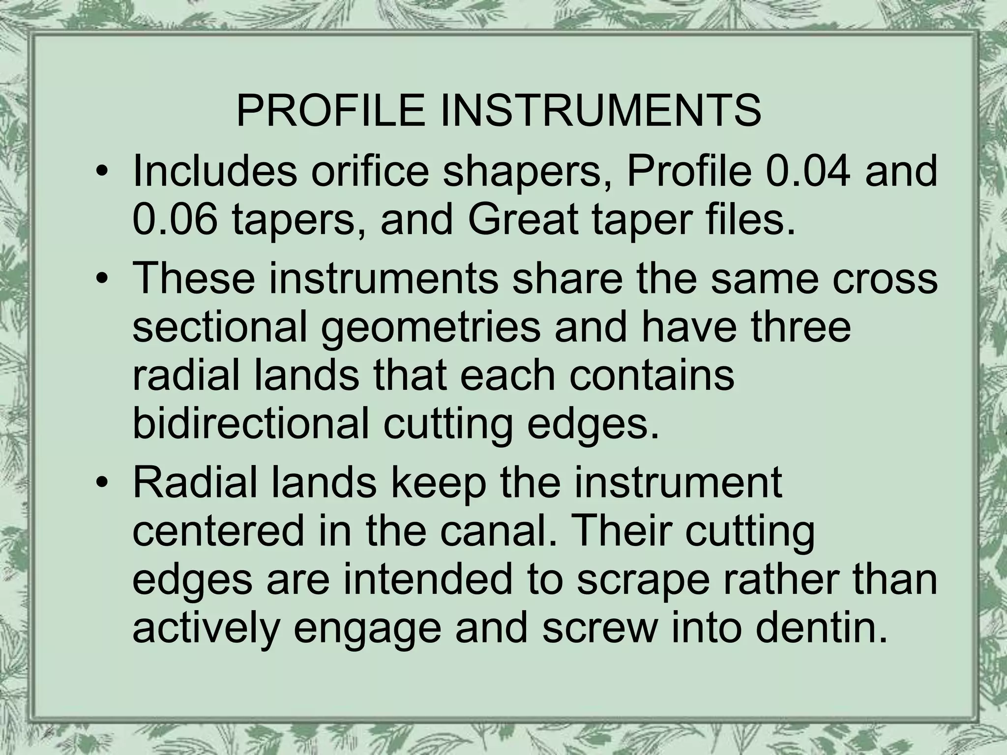 CLASSIFICATION OF ENDO INSTRUMENTS | PPT