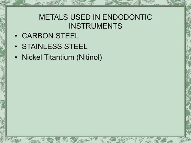 CLASSIFICATION OF ENDO INSTRUMENTS | PPT