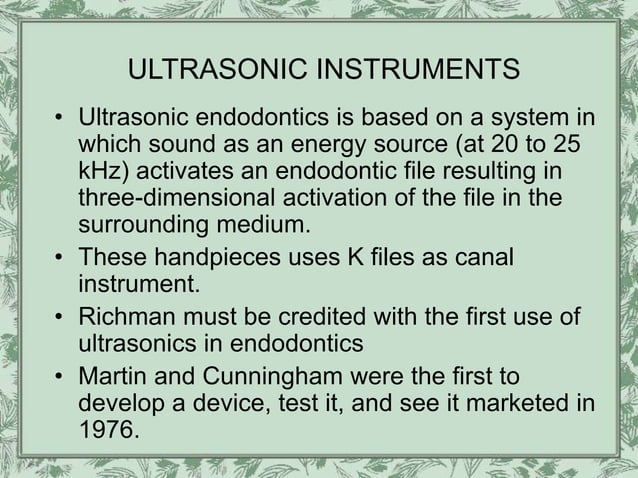 CLASSIFICATION OF ENDO INSTRUMENTS | PPT