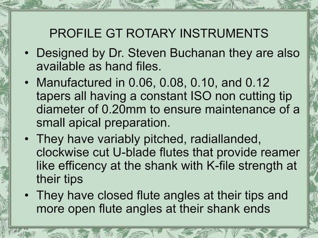 CLASSIFICATION OF ENDO INSTRUMENTS | PPT