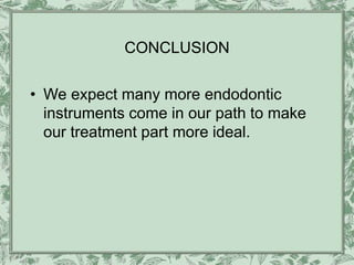 CLASSIFICATION OF ENDO INSTRUMENTS | PPT