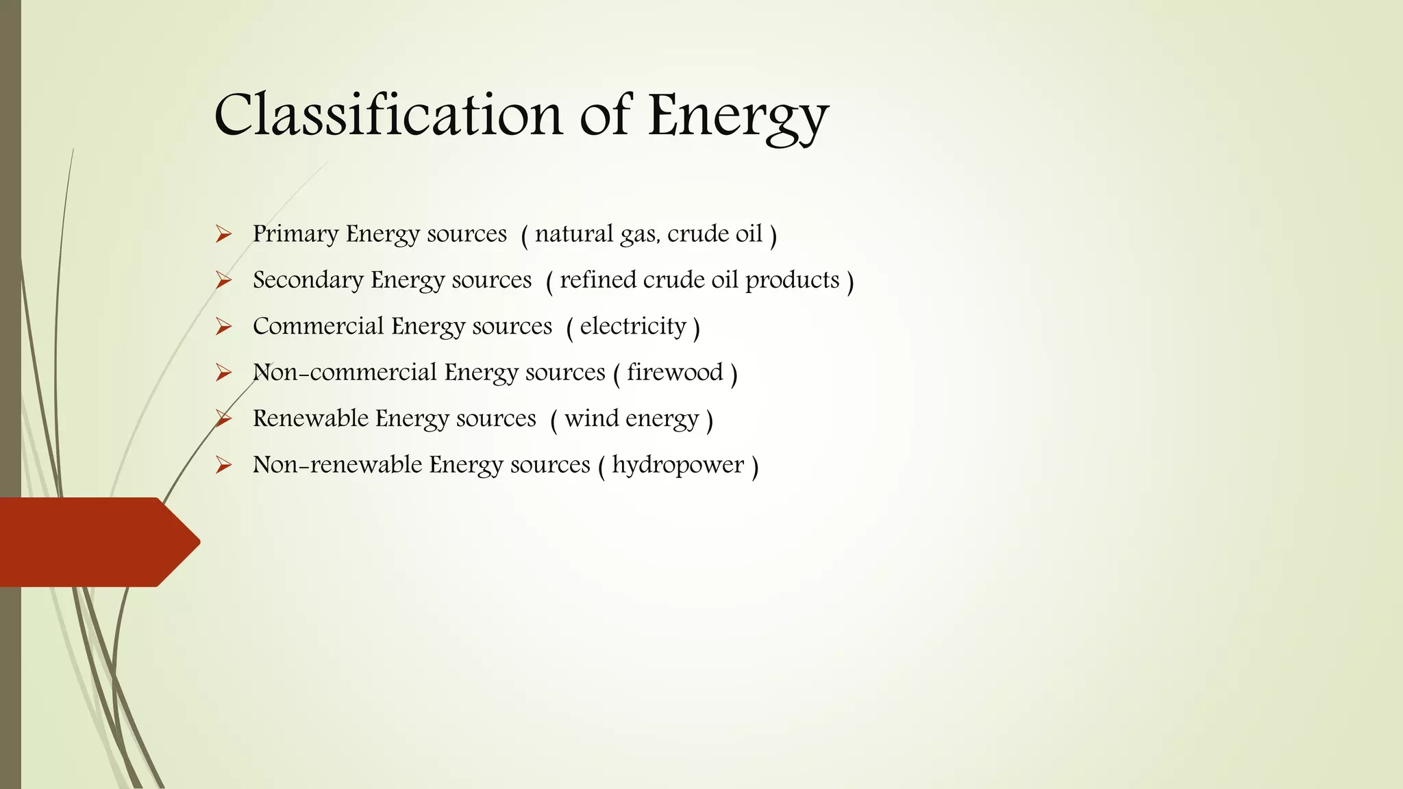 Classification of energy | PPTX