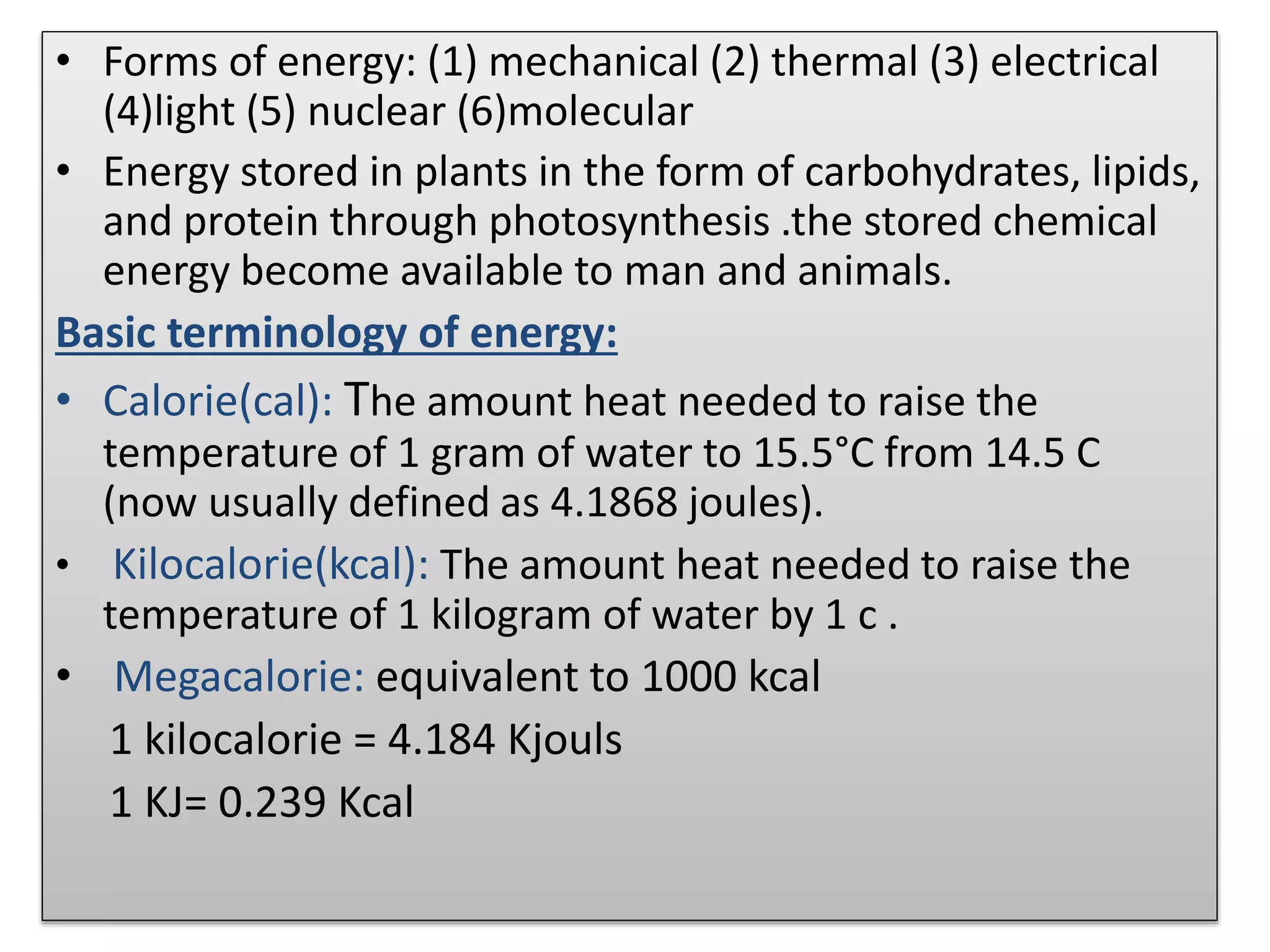 Classification of energy related to poultry | PPTX