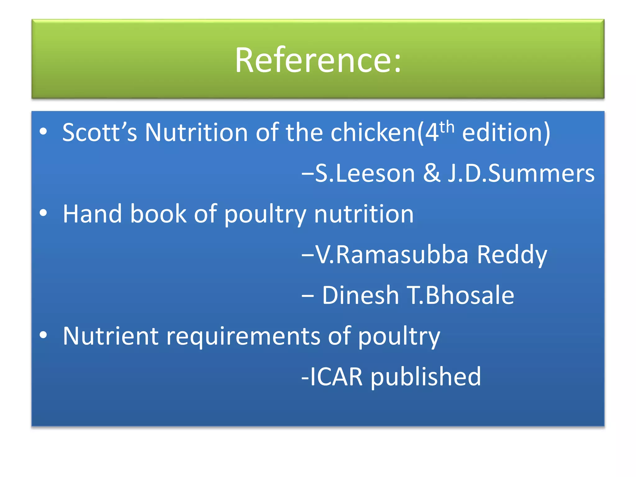 Classification of energy related to poultry | PPTX