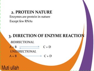 Classification of enzymes and properties of enzymes | PPTX