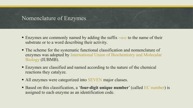 Classification of enzymes | PPTX