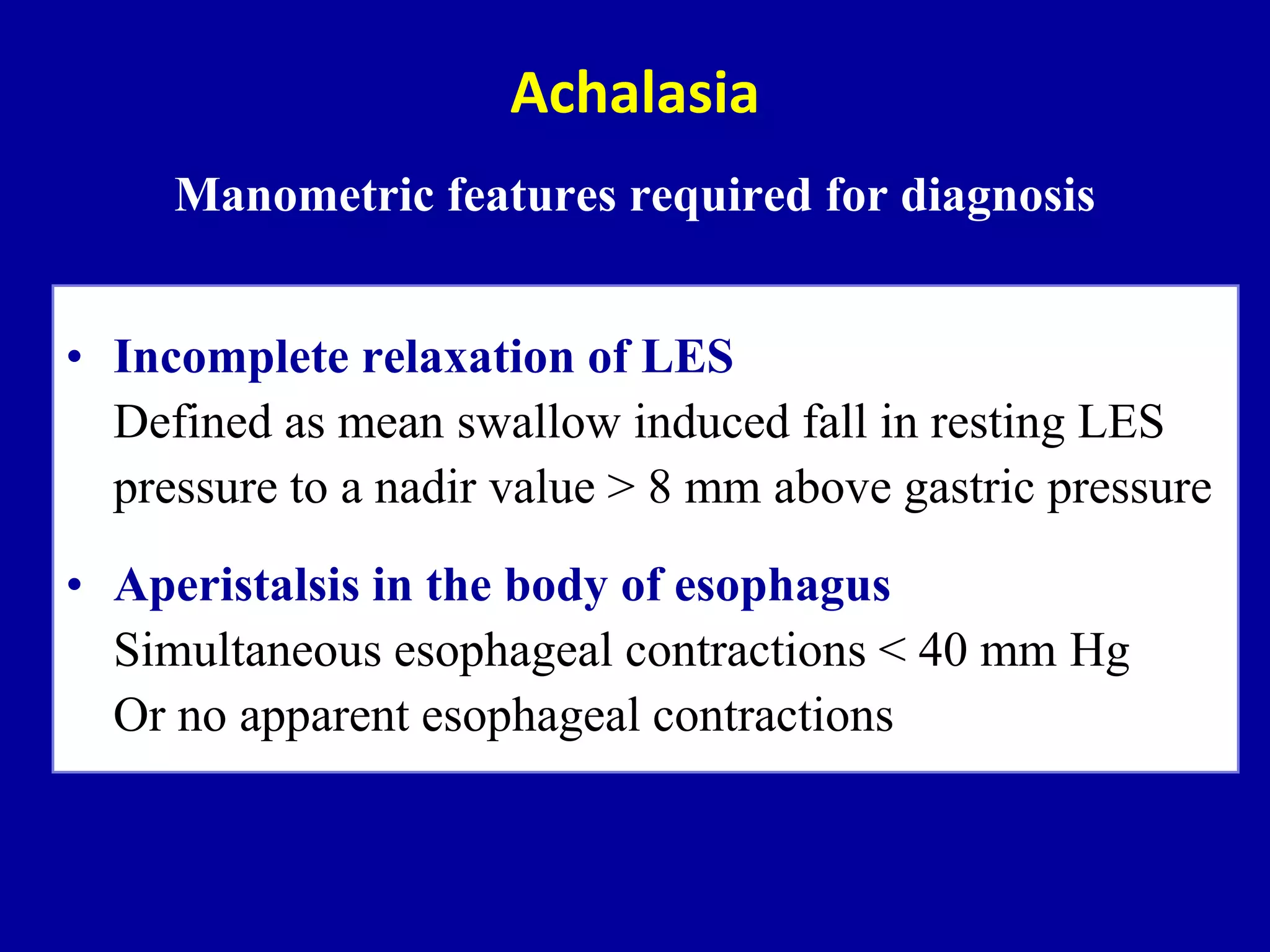 Classification of esophageal motility disorders | PPTX