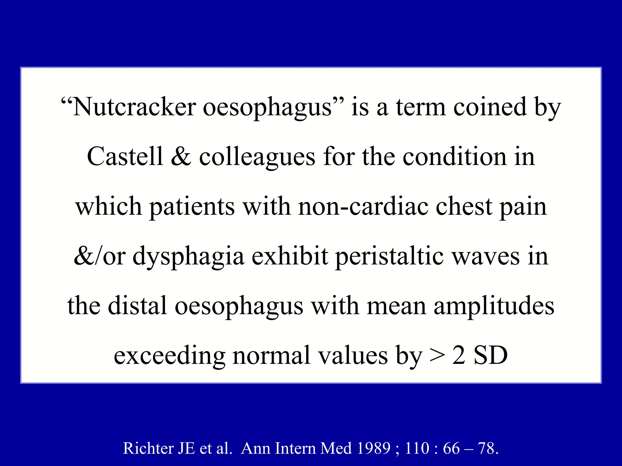 Classification of esophageal motility disorders | PPTX
