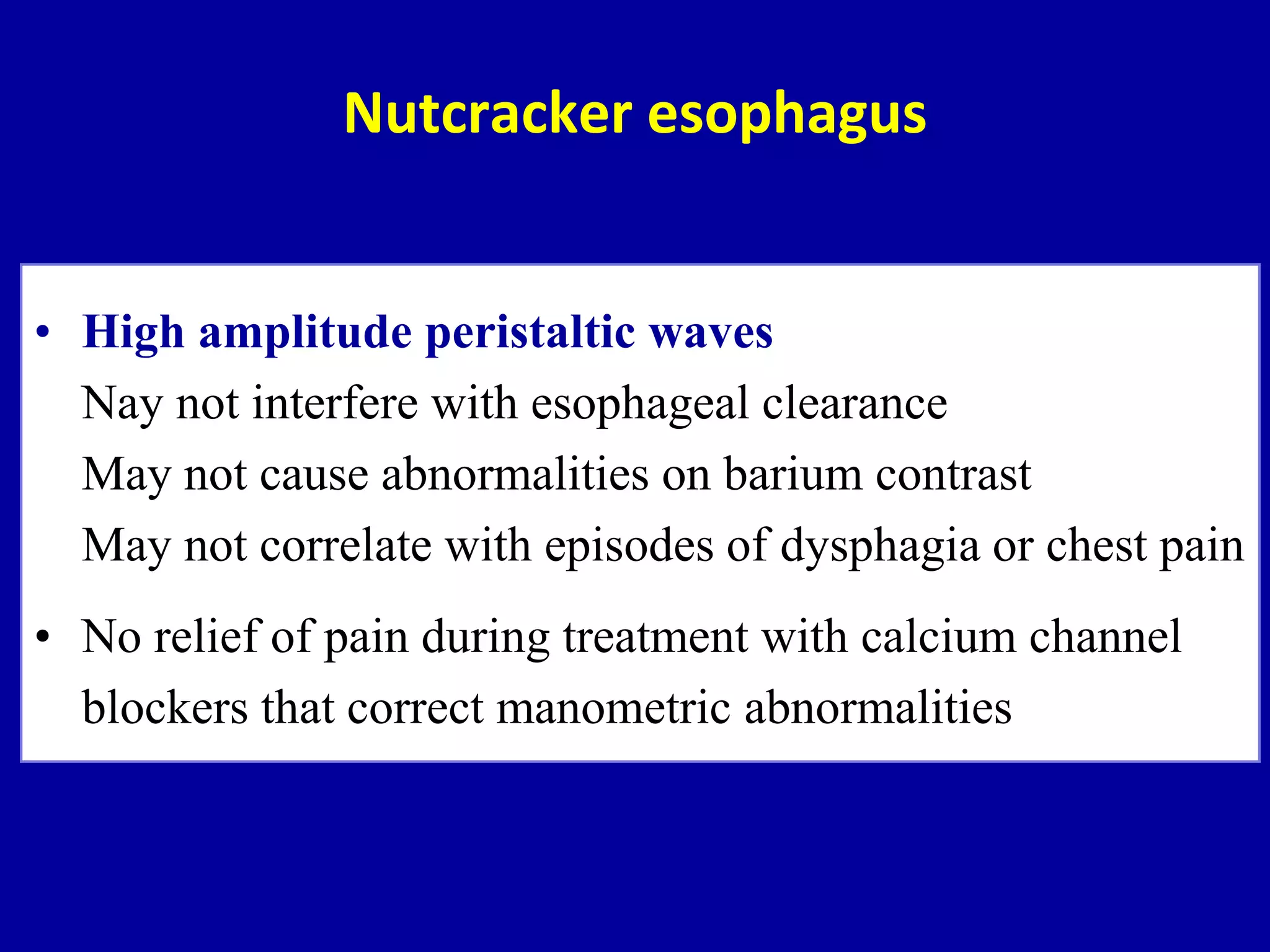 Classification of esophageal motility disorders | PPTX