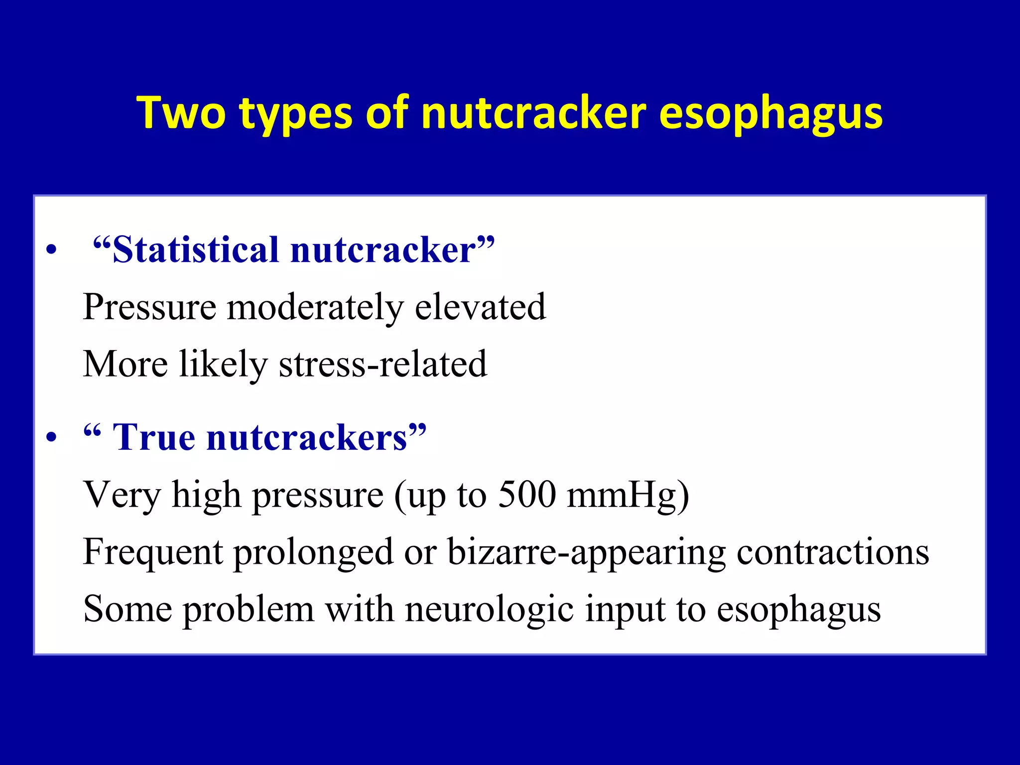 Classification of esophageal motility disorders | PPTX