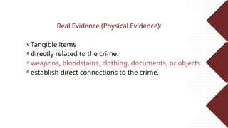 Classification of evidence in Forensic Science.pptx