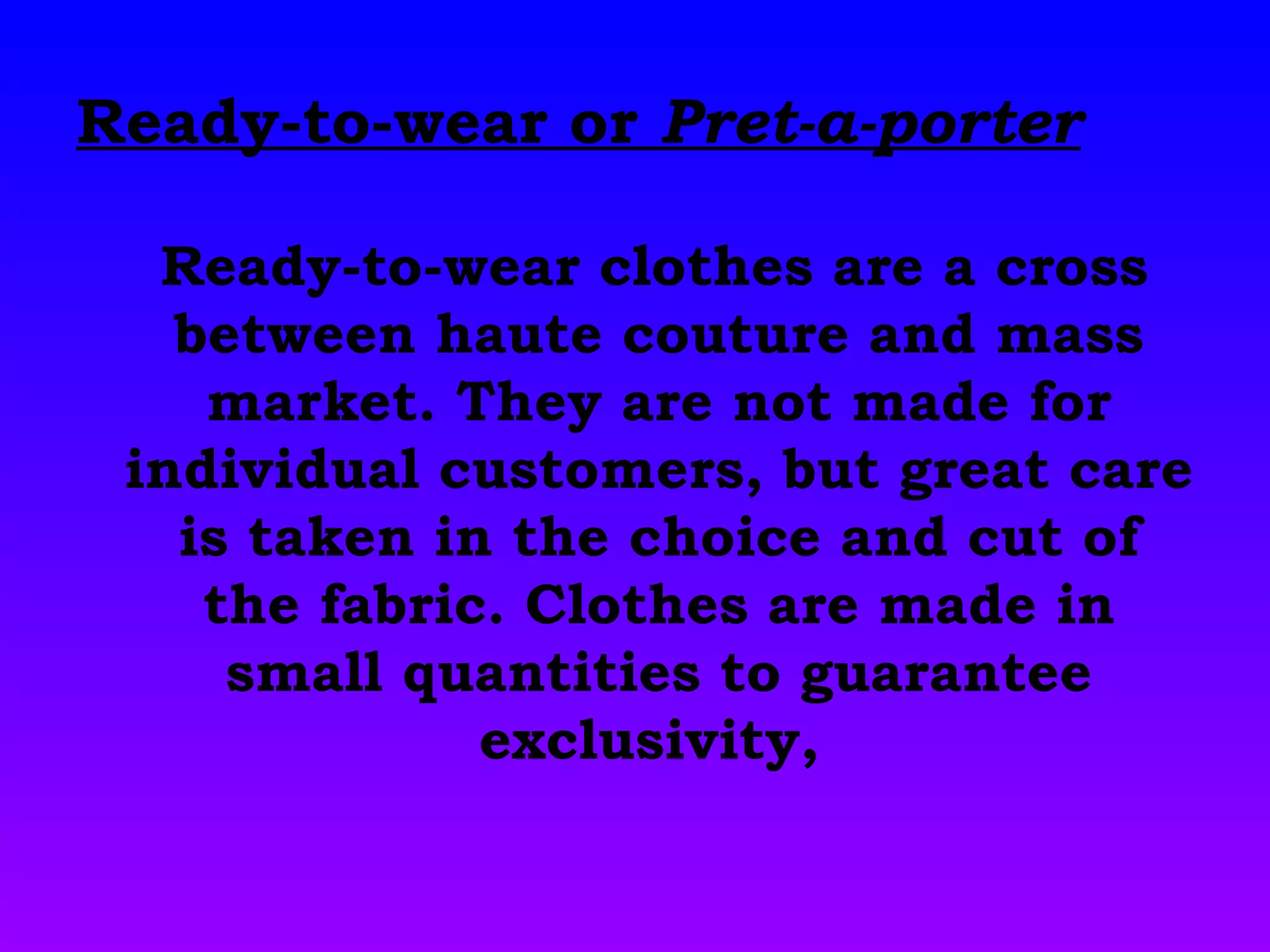 Classification of fashion | PPT