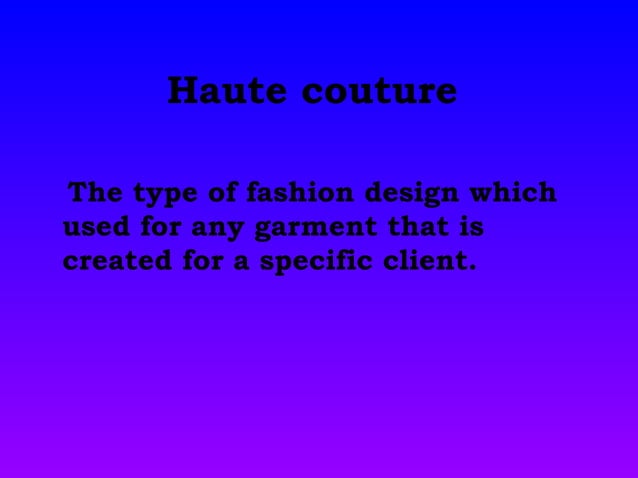 Classification of fashion | PPT