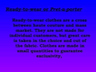 Classification of fashion | PPT