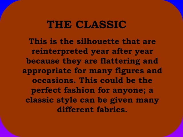 Classification of fashion | PPT