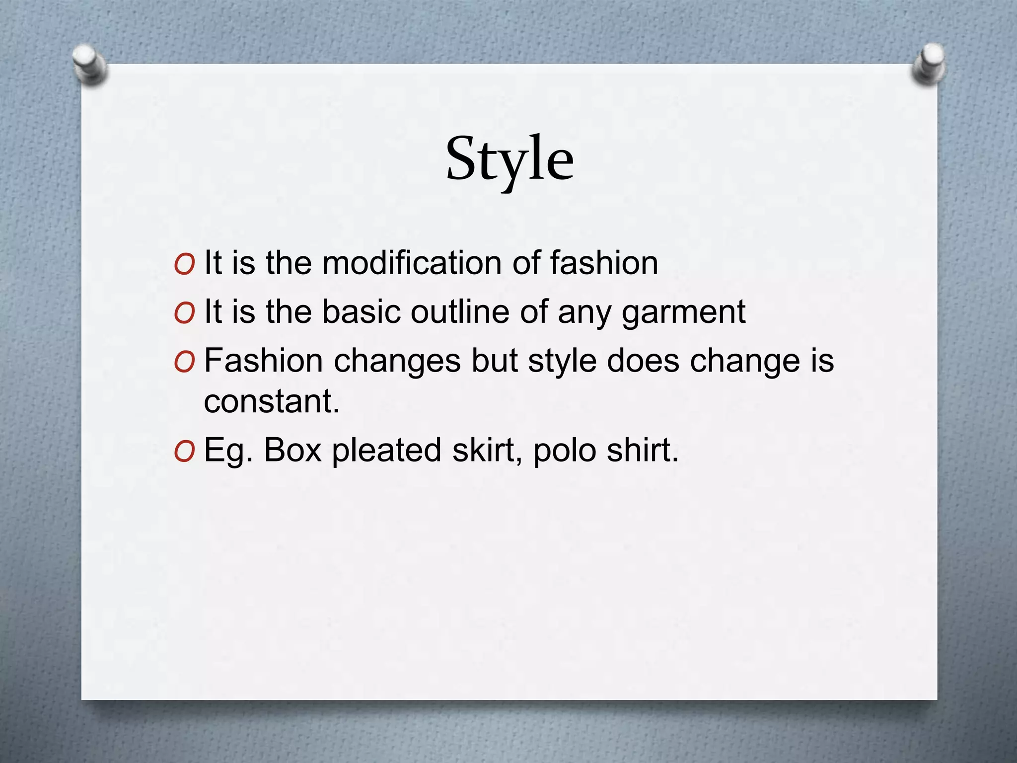 Classification of fashion | PPTX