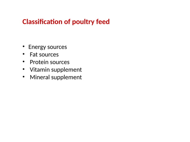 classification of feed stuffs Animal Nutrition | PPTX