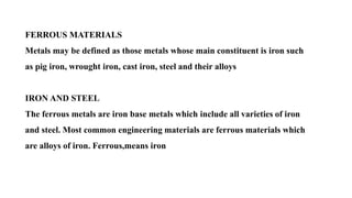 Classification of ferrous materials | PDF