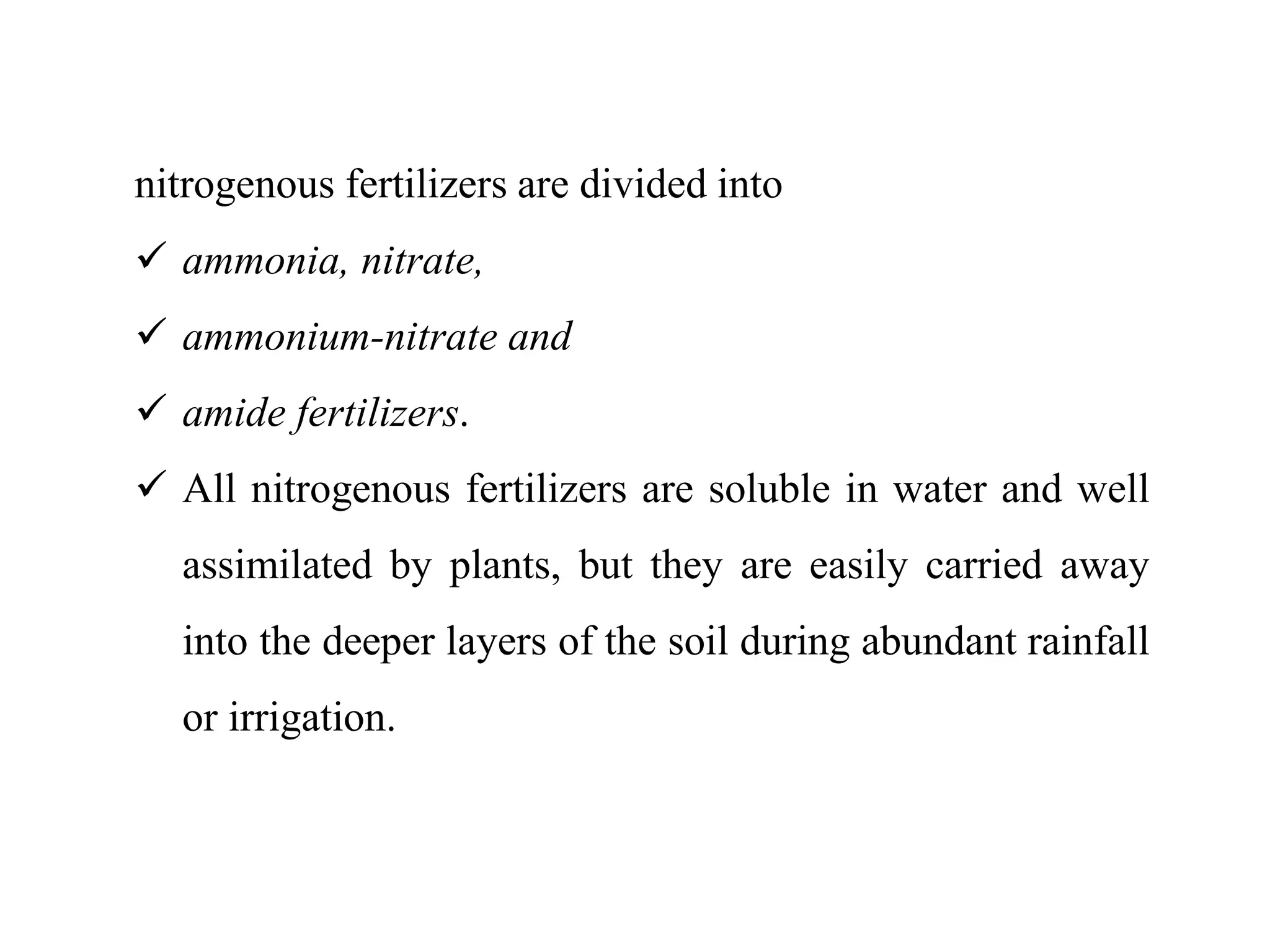 Classification of fertilizers | PDF