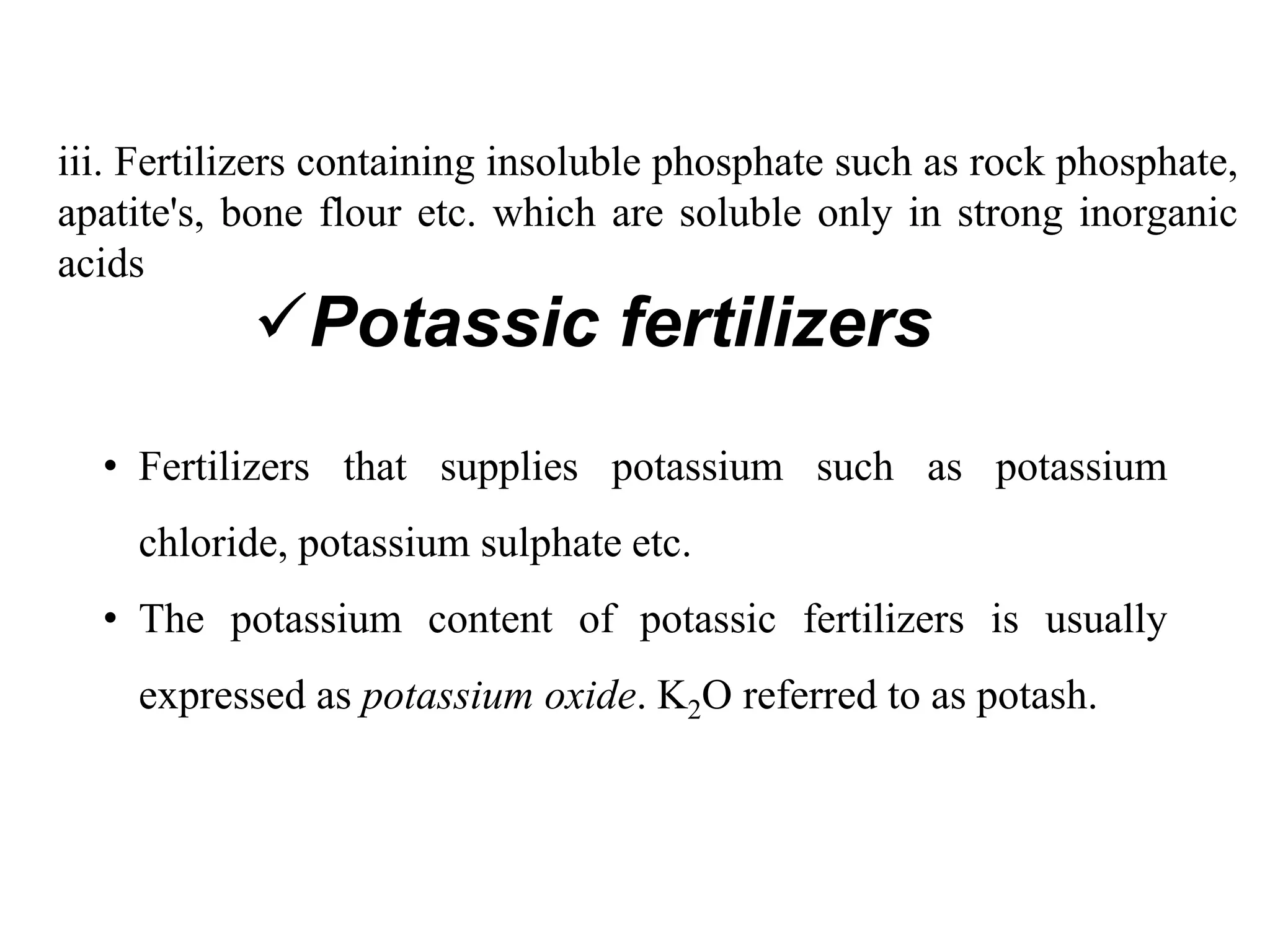 Classification of fertilizers | PDF