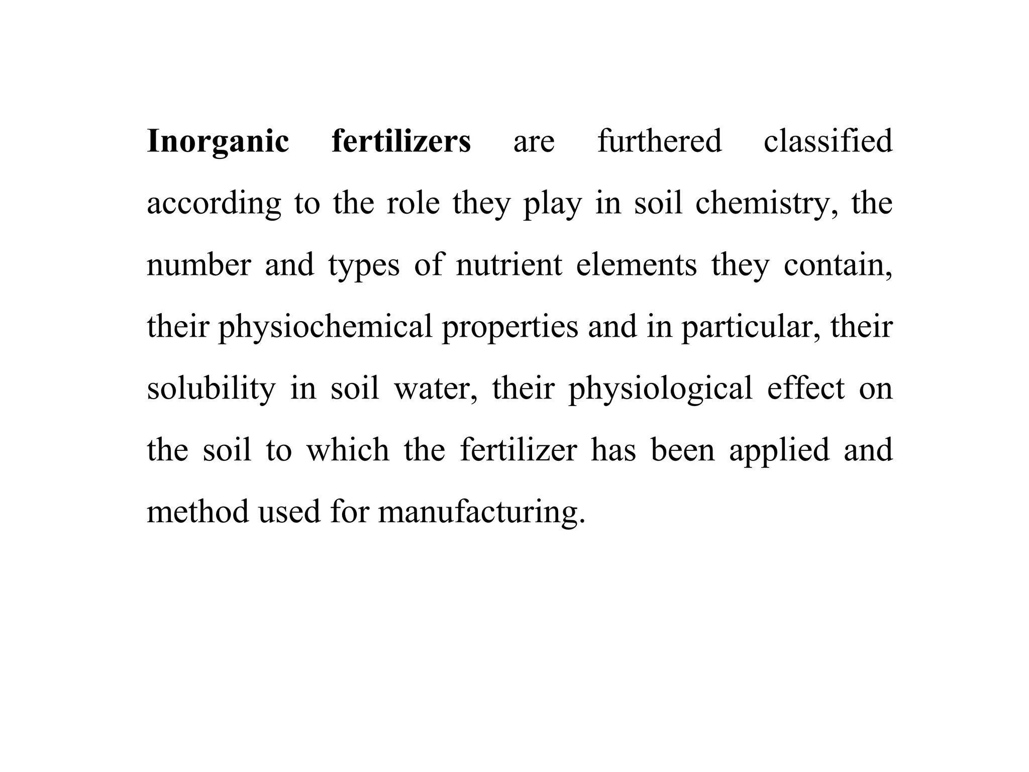 Classification of fertilizers | PDF