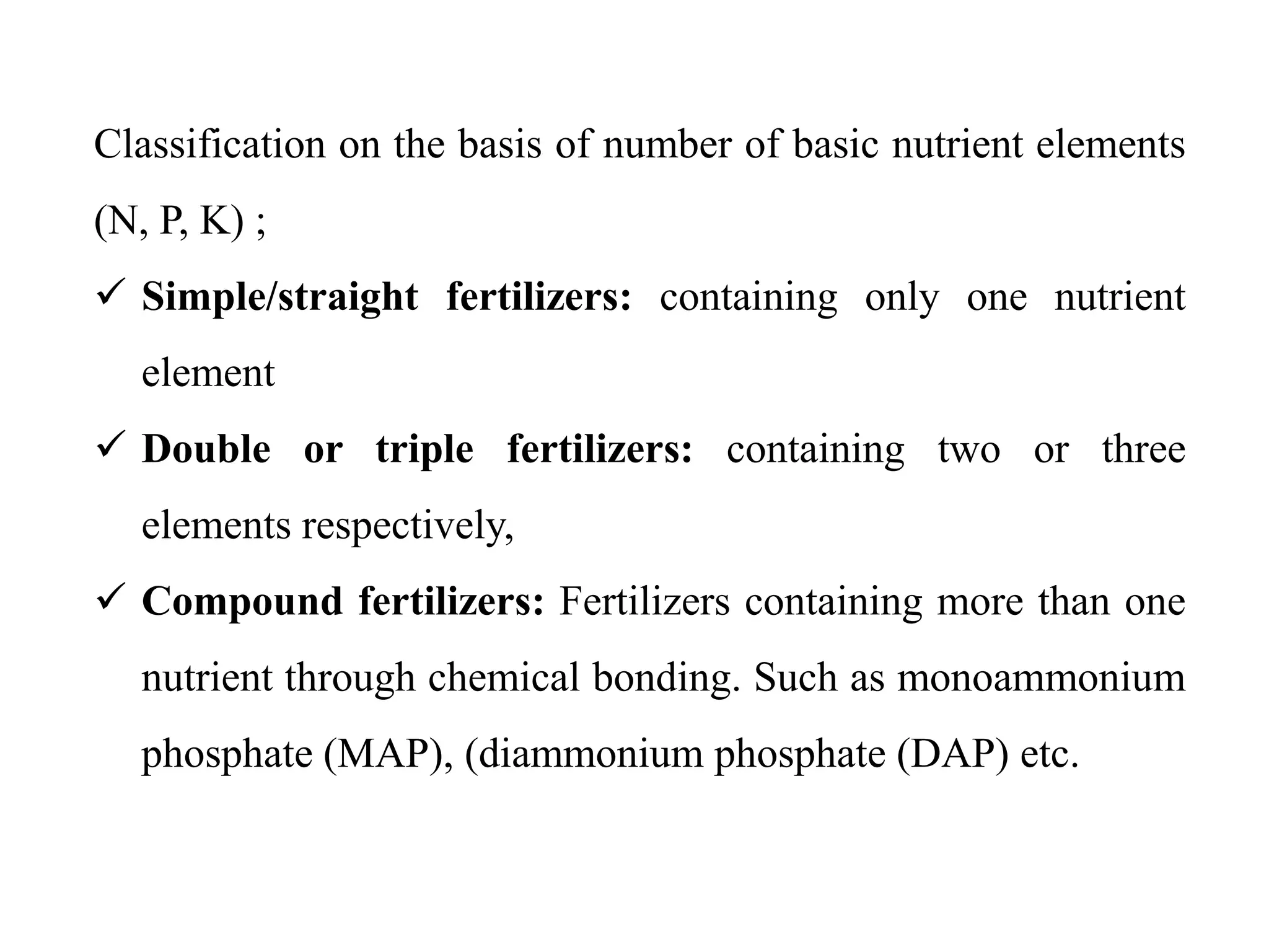 Classification of fertilizers | PDF