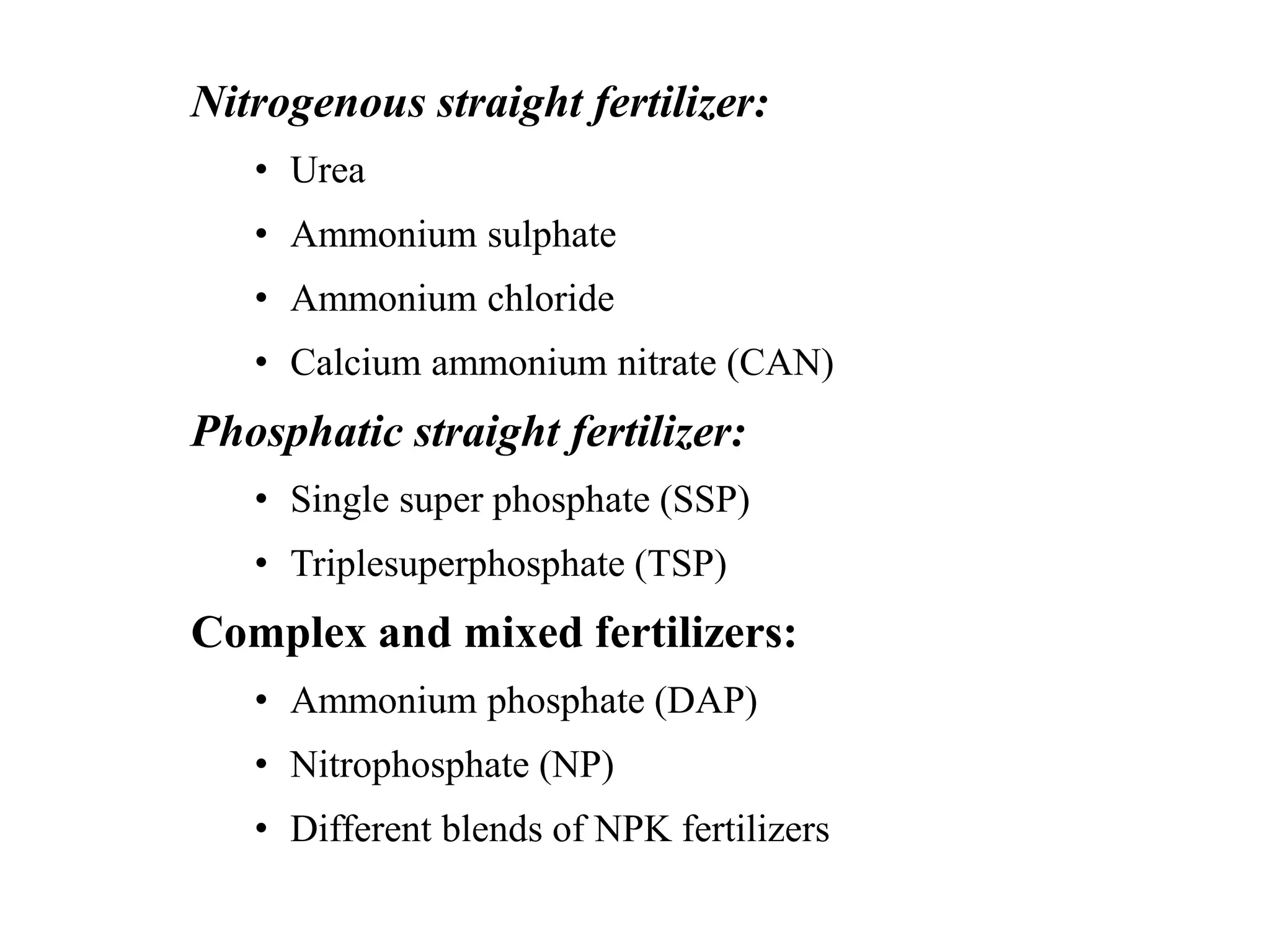 Classification of fertilizers | PDF