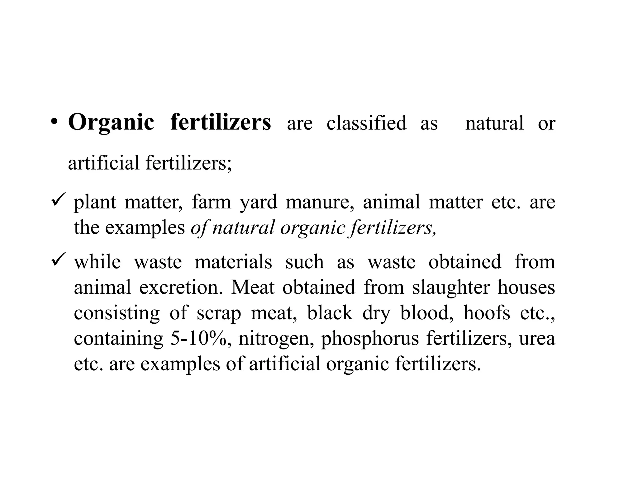Classification of fertilizers | PDF