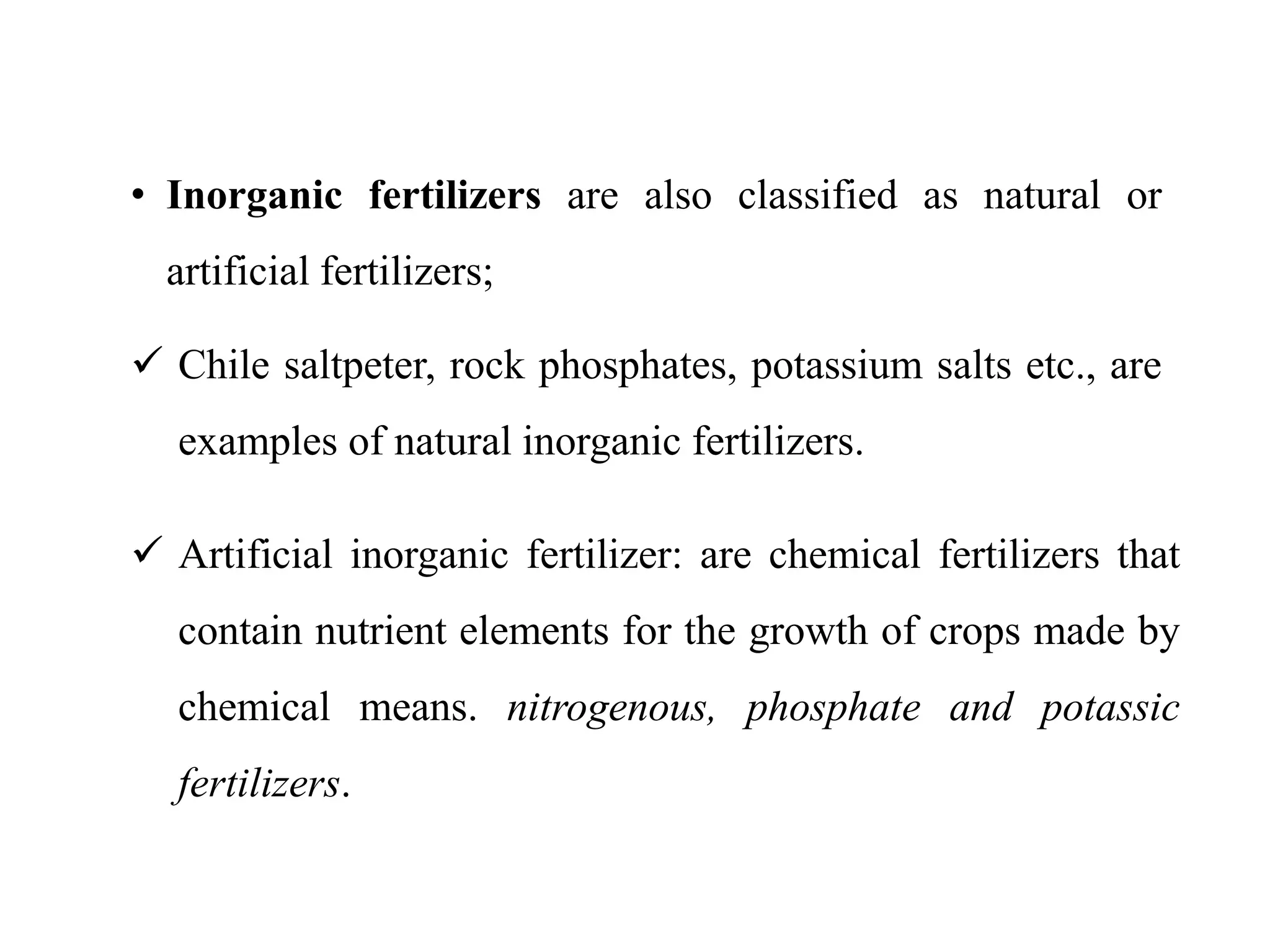 Classification of fertilizers | PDF