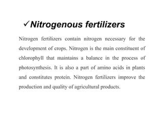 Classification of fertilizers | PDF