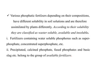 Classification of fertilizers | PDF