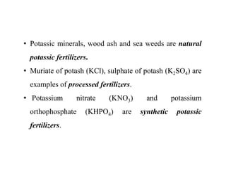 Classification of fertilizers | PDF