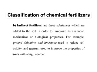 Classification of fertilizers | PDF
