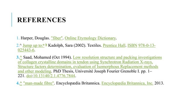 Classification of fibers and their matching properties.pptx | Chemistry ...