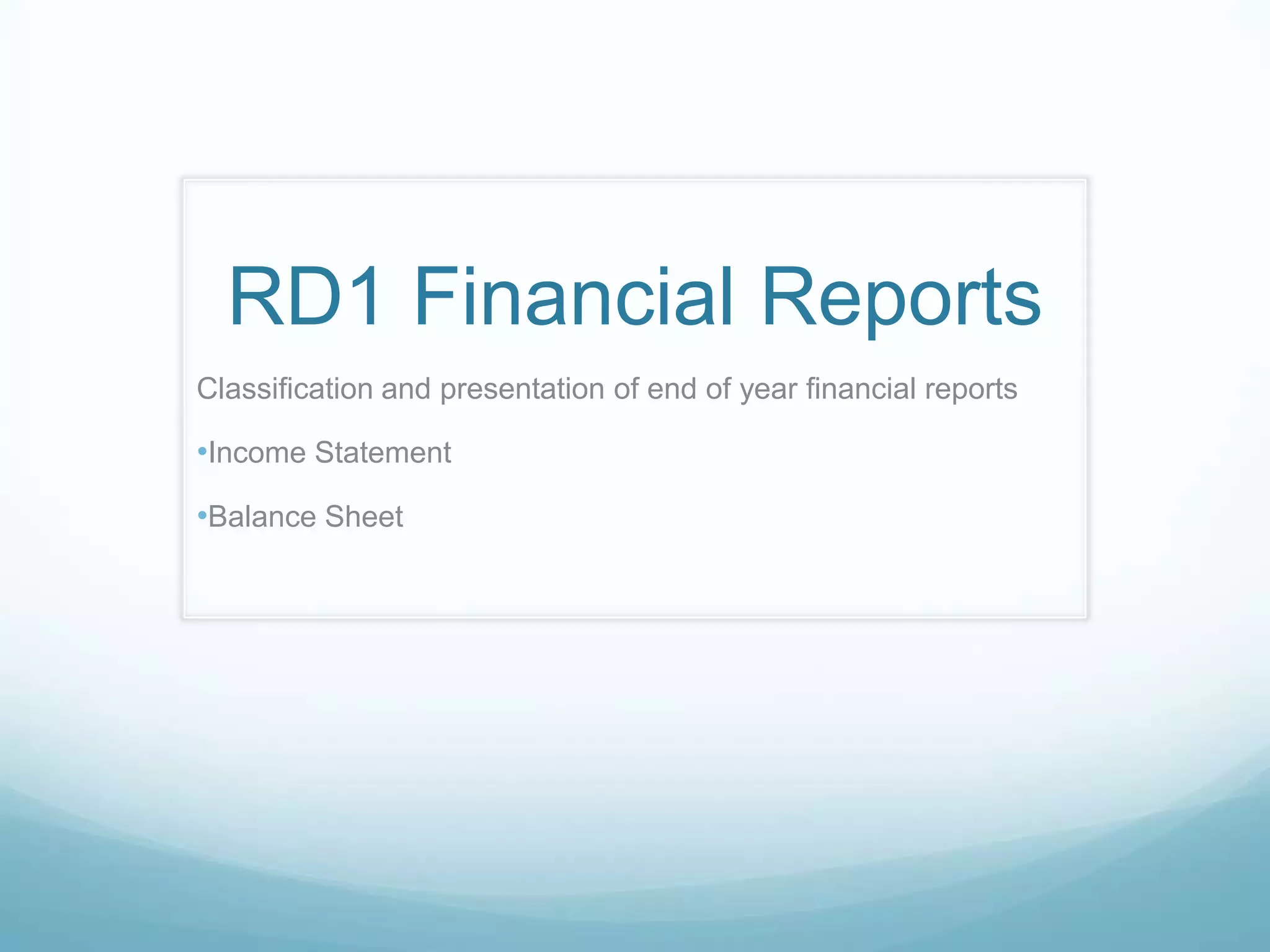Classification of final reports | PPTX